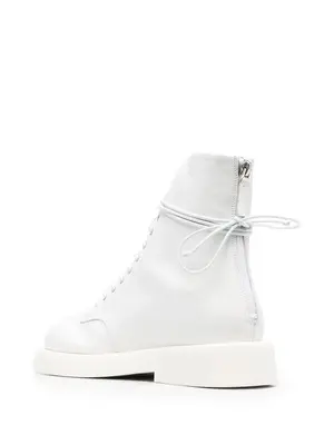 Marsèll Gommello Leather Combat Boots - White