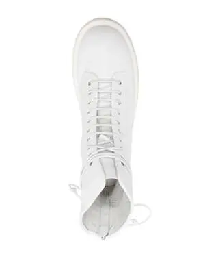 Marsèll Gommello Leather Combat Boots - White