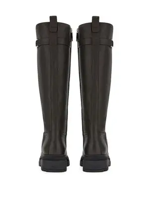FERRAGAMO Vara-chain Detail Boots - Black