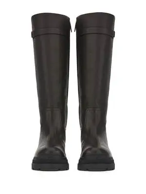 FERRAGAMO Vara-chain Detail Boots - Black