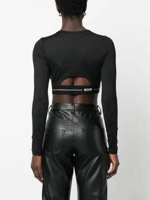 MSGM Logo Underband Cropped Top