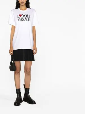 Versace Slogan-print T-shirt - White