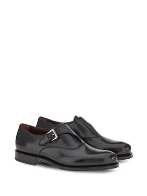 FERRAGAMO Leather Monk Strap Shoes
