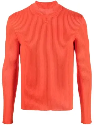 COURREGES Ribbed Knit Jumper - Red
