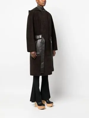 LOW CLASSIC Faux-leather Zip-up Coat