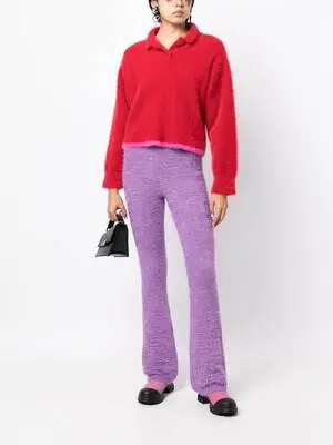 MARCO RAMBALDI Tinsel-detail Knit Trousers