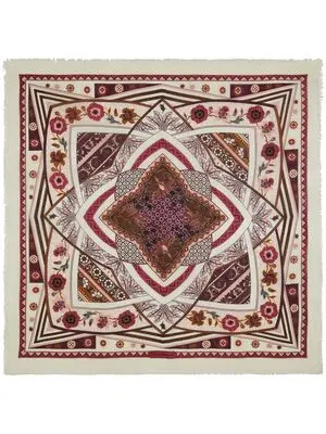 SALVATORE FERRAGAMO Nirvana-print Silk Shawl