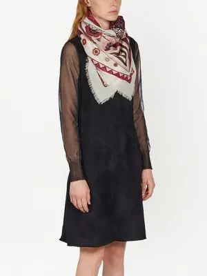 FERRAGAMO Silk Nirvana-print Shawl