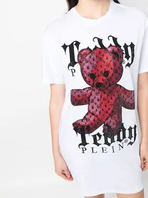 Philipp Plein Teddy Bear T-shirt Dress