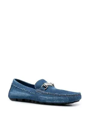 Philipp Plein Denim Slip-on Moccasins
