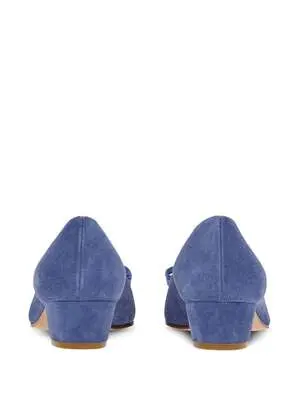 FERRAGAMO 30mm Vara Bow Suede Pumps
