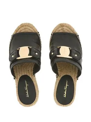 FERRAGAMO Logo-plaque Espadrille Wedges