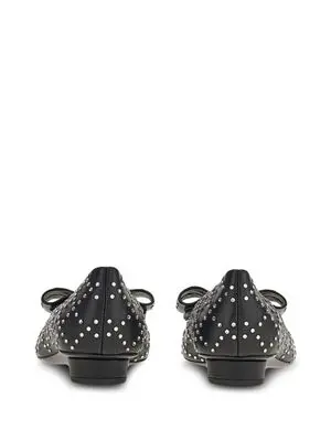 FERRAGAMO Viva Rhinestone-embellished Flat Pumps