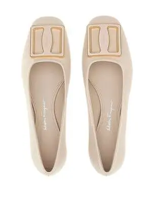 FERRAGAMO Chunky-buckle Ballerina Flats