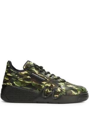 GIUSEPPE ZANOTTI Talon Camouflage Lace-up Sneakers - Green