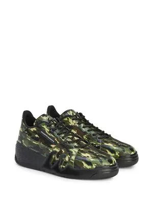 GIUSEPPE ZANOTTI Talon Camouflage Lace-up Sneakers - Green