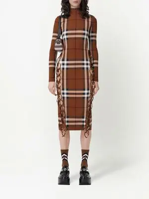 Burberry Check-print Midi Dress