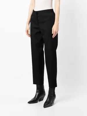JIL SANDER Cropped Tailored Trousers - Black