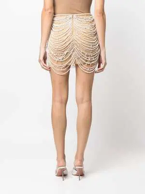 Blumarine Pearl-embellished Mini Skirt