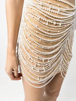 Blumarine Pearl-embellished Mini Skirt