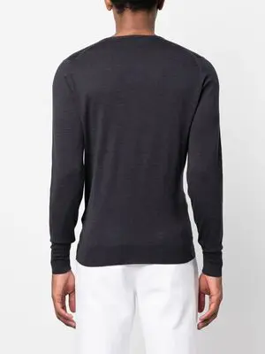 John Smedley V-neck Long-sleeved Jumper - Grey