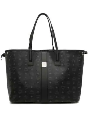 Mcm Large Liz Reversible Tote Bag - Black