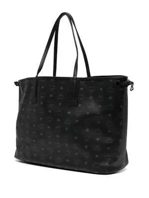 Mcm Large Liz Reversible Tote Bag - Black