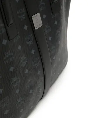 Mcm Large Liz Reversible Tote Bag - Black
