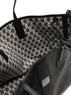 Mcm Large Liz Reversible Tote Bag - Black