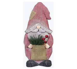 YOUNG'S INC. Young's Resin Wood Texture Santa Claus, Set Of - One-color
