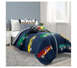 LUSH DECOR Racing Cars Oversized Comforter 4-pc Twin Lu Sh Decor - One-color