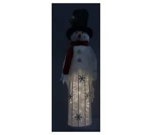 YOUNG'S INC. Young's Fabric Snowman With Led Light