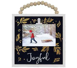 YOUNG'S INC. Young's Wood Blue Winter Solstice Picture Clip, Set Of 2 - One-color