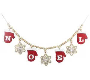 YOUNG'S INC. Young's Noel Christmas Garland On Blessing Bead S - One-color