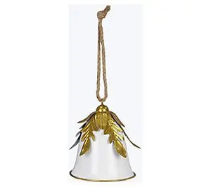 YOUNG'S INC. Young's White Metal Tabletop/hanging Bell, Set Of 2