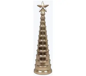 YOUNG'S INC. Young's Metal Cone Shaped Tiered Christmas Tree - One-color