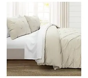 LUSH DECOR Ravello Pintuck Comforter With Sheet Set 7-pc King