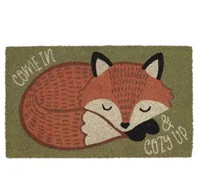 DESIGN IMPORTS Cozy Fox 17x29 Doormat