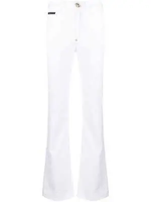 Philipp Plein High-waisted Flared Jeans - White
