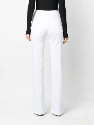 Philipp Plein High-waisted Flared Jeans - White