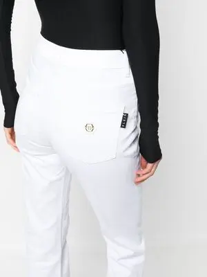 Philipp Plein High-waisted Flared Jeans - White