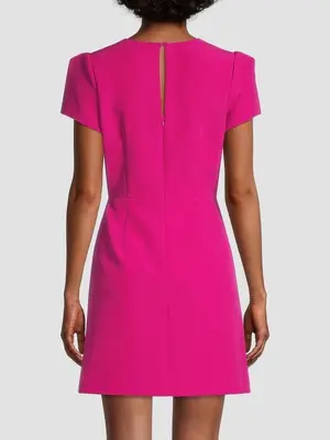 MILLY Cady Atalie V-neck Minidress - Fuchsia
