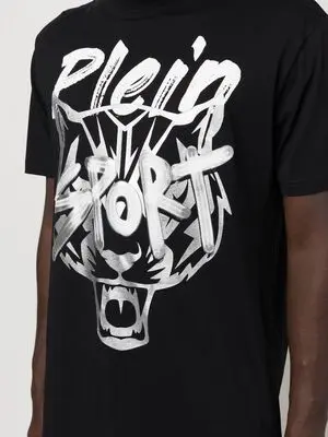PLEIN SPORT Tiger-head Short-sleeve T-shirt - Black