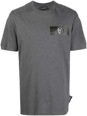 PLEIN SPORT Tiger-head Motif T-shirt - Grey