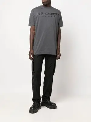 PLEIN SPORT Logo-print Short-sleeve T-shirt - Grey