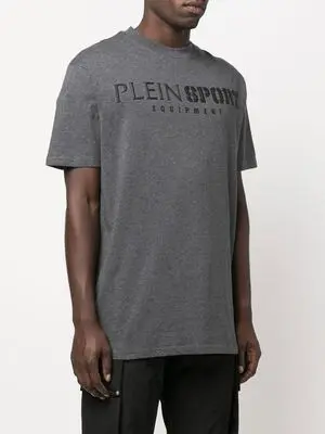 PLEIN SPORT Logo-print Short-sleeve T-shirt - Grey