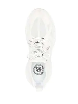 PLEIN SPORT Logo Lace-up Sneakers - White