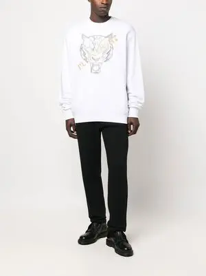 PLEIN SPORT Tiger-head Long-sleeve Sweatshirt