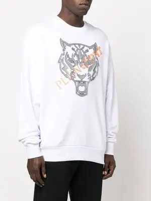 PLEIN SPORT Tiger-head Long-sleeve Sweatshirt