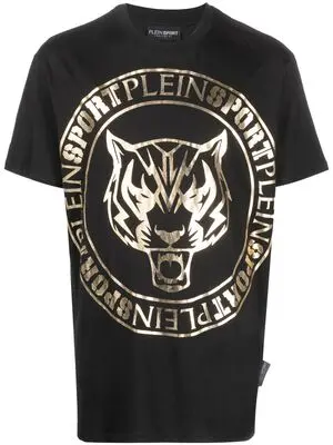 PLEIN SPORT Tiger Logo-print T-shirt